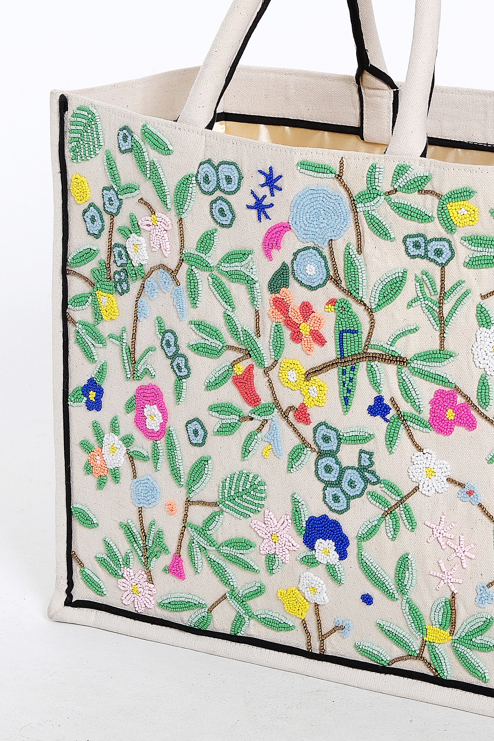 Ivory Floral Tote Collab with SHERIDAN FRENCH – Tiana New York